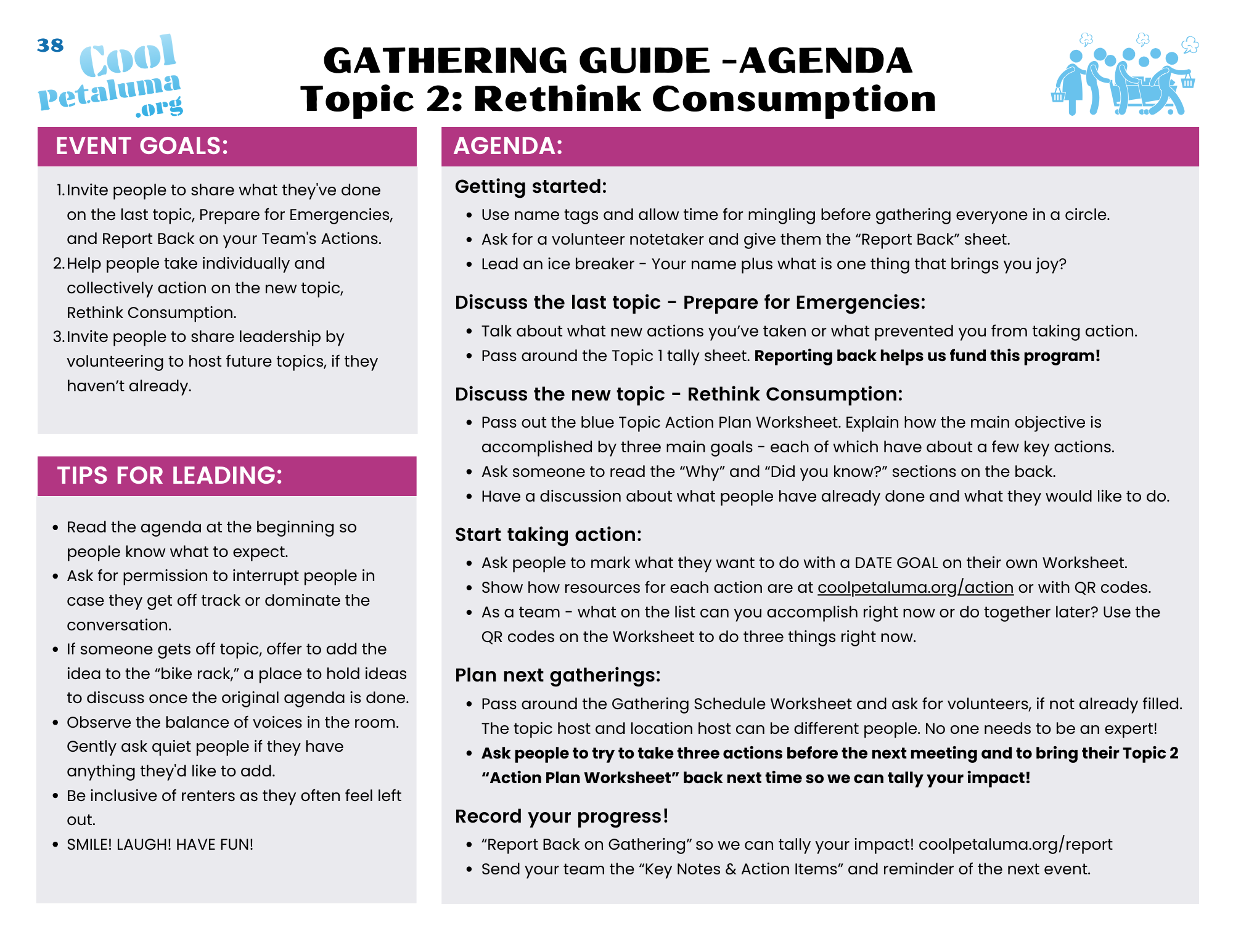 Topic 2: Rethink Consumption Gathering Guide — Cool Petaluma
