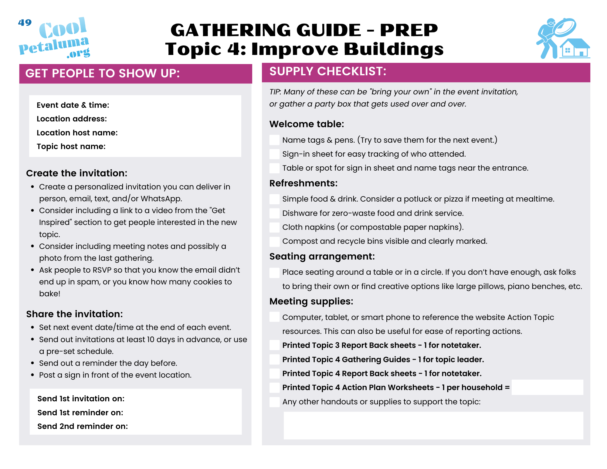Topic 4: Improve Buildings Gathering Guides — Cool Petaluma