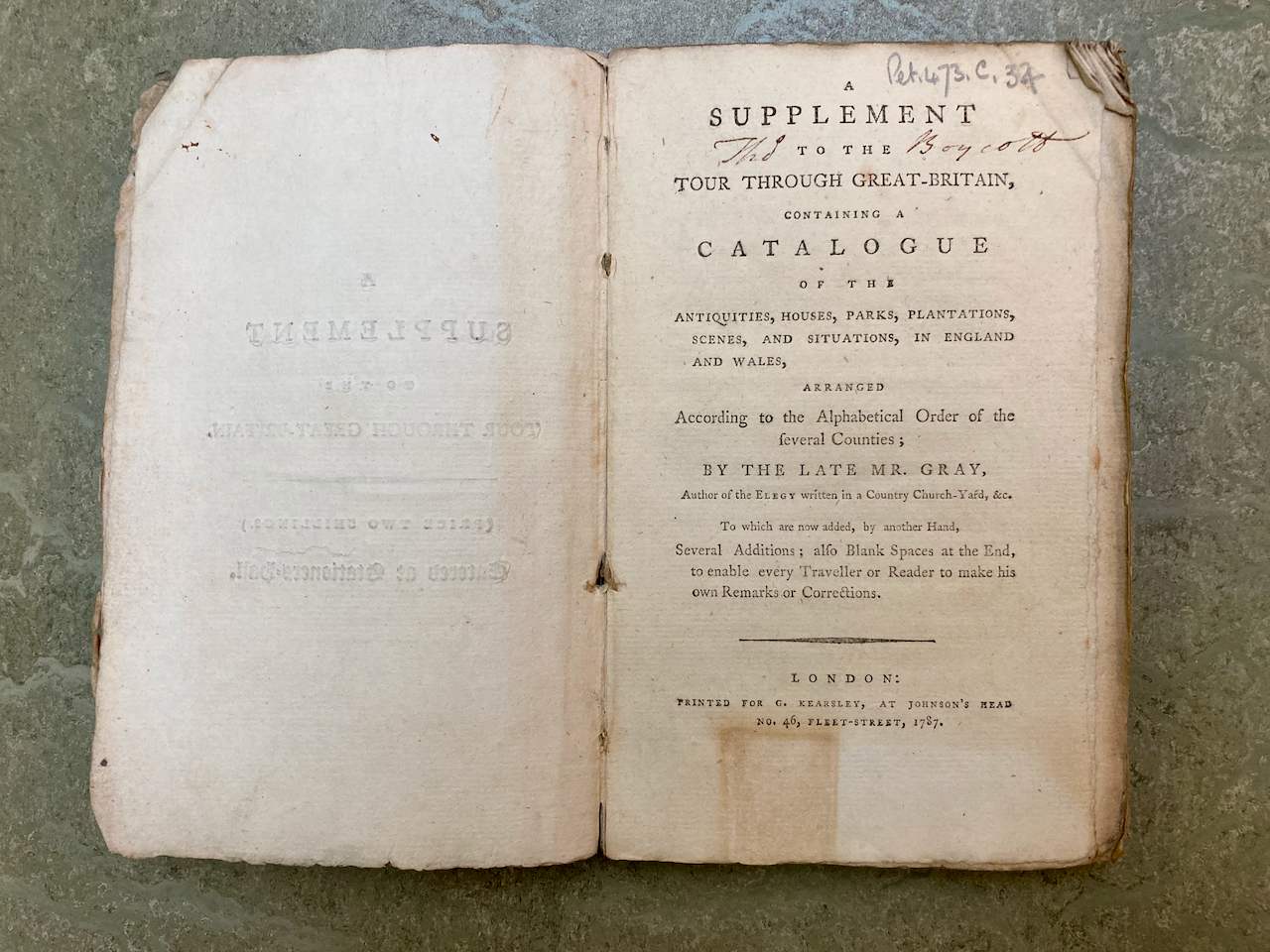Gray in Cambridge — Thomas Gray