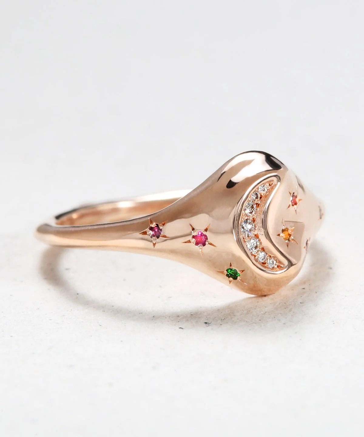 Faceted Arc Gold Band — Thistle & Bess