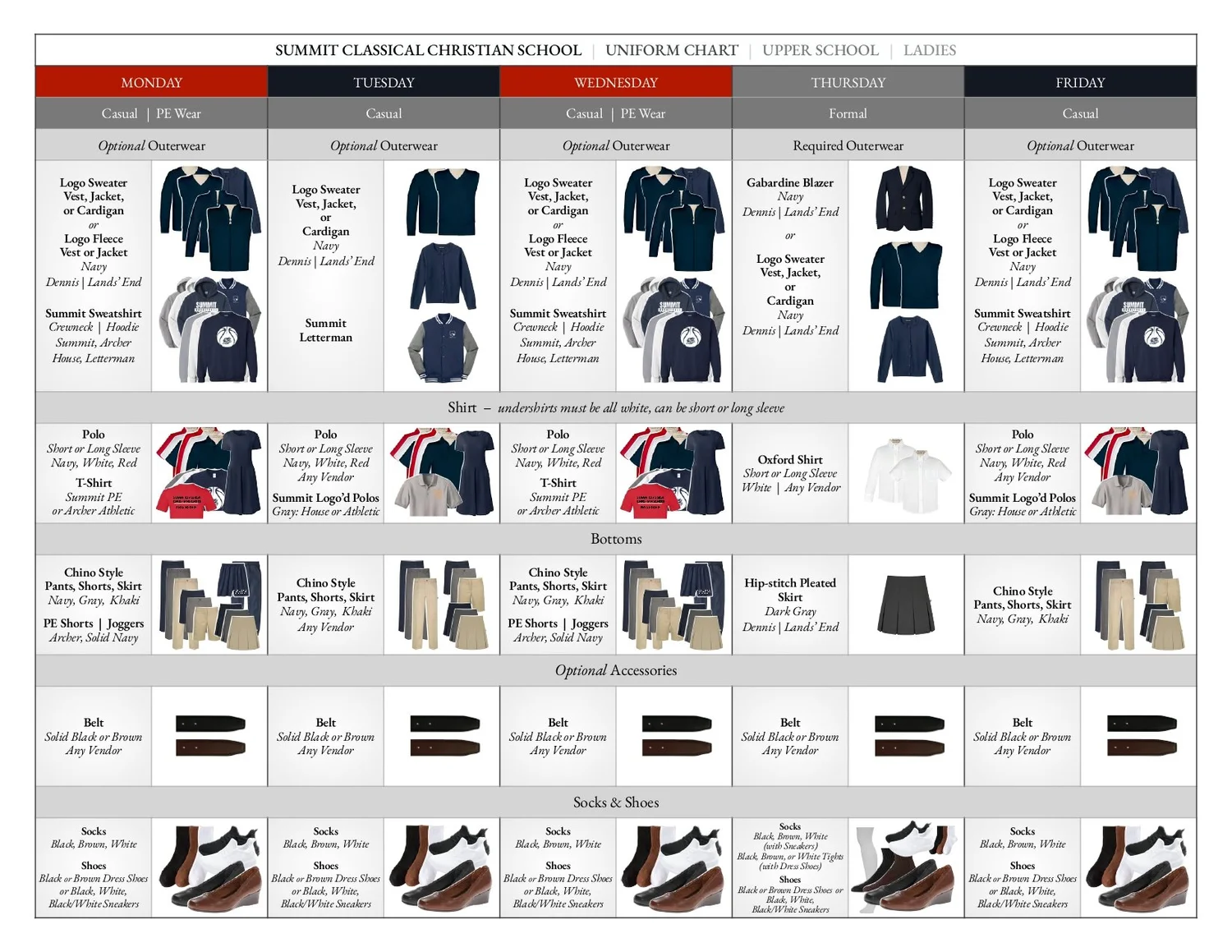 Uniform Policy — Summit Classical Christian School