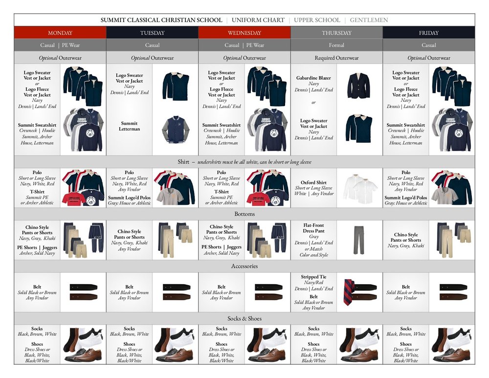 Uniform Policy — Summit Classical Christian School