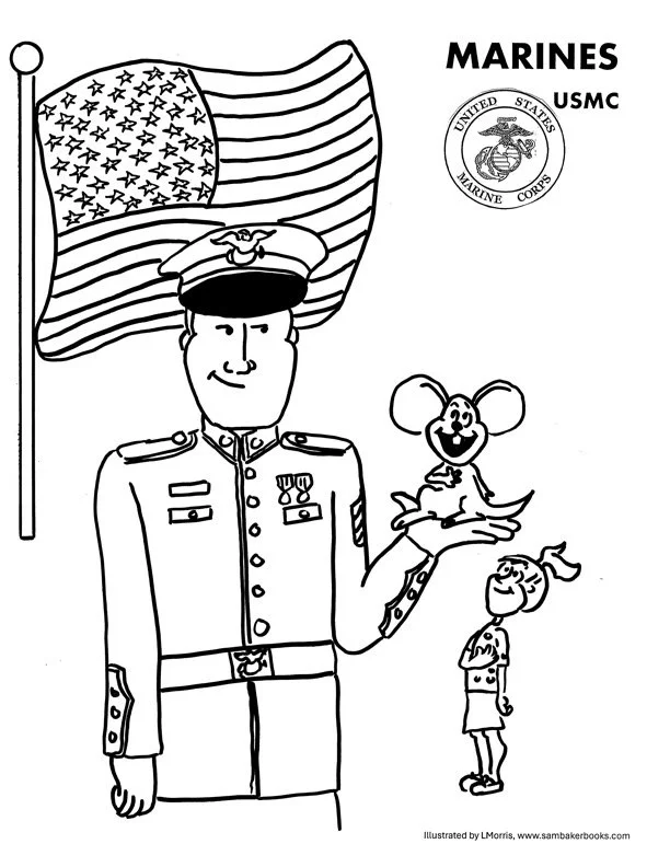 Month of Military Child Coloring — Sam Baker Books
