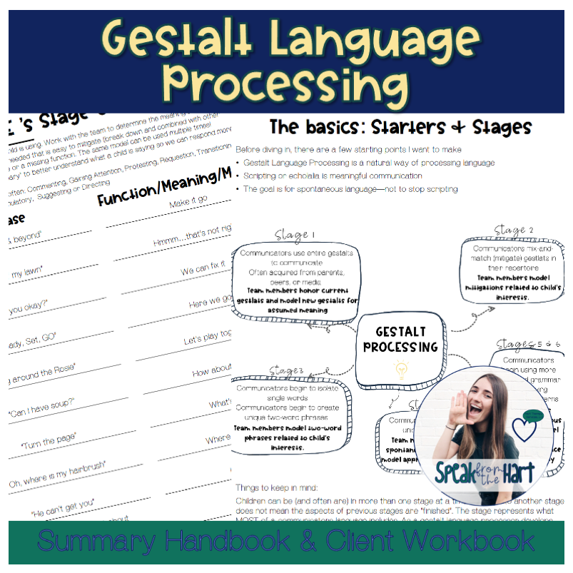 Gestalt Language Processing Speech Therapy Handbook Atlanta Speech Gestalt Language Processing Speech Therapy Handbook Atlanta Speech