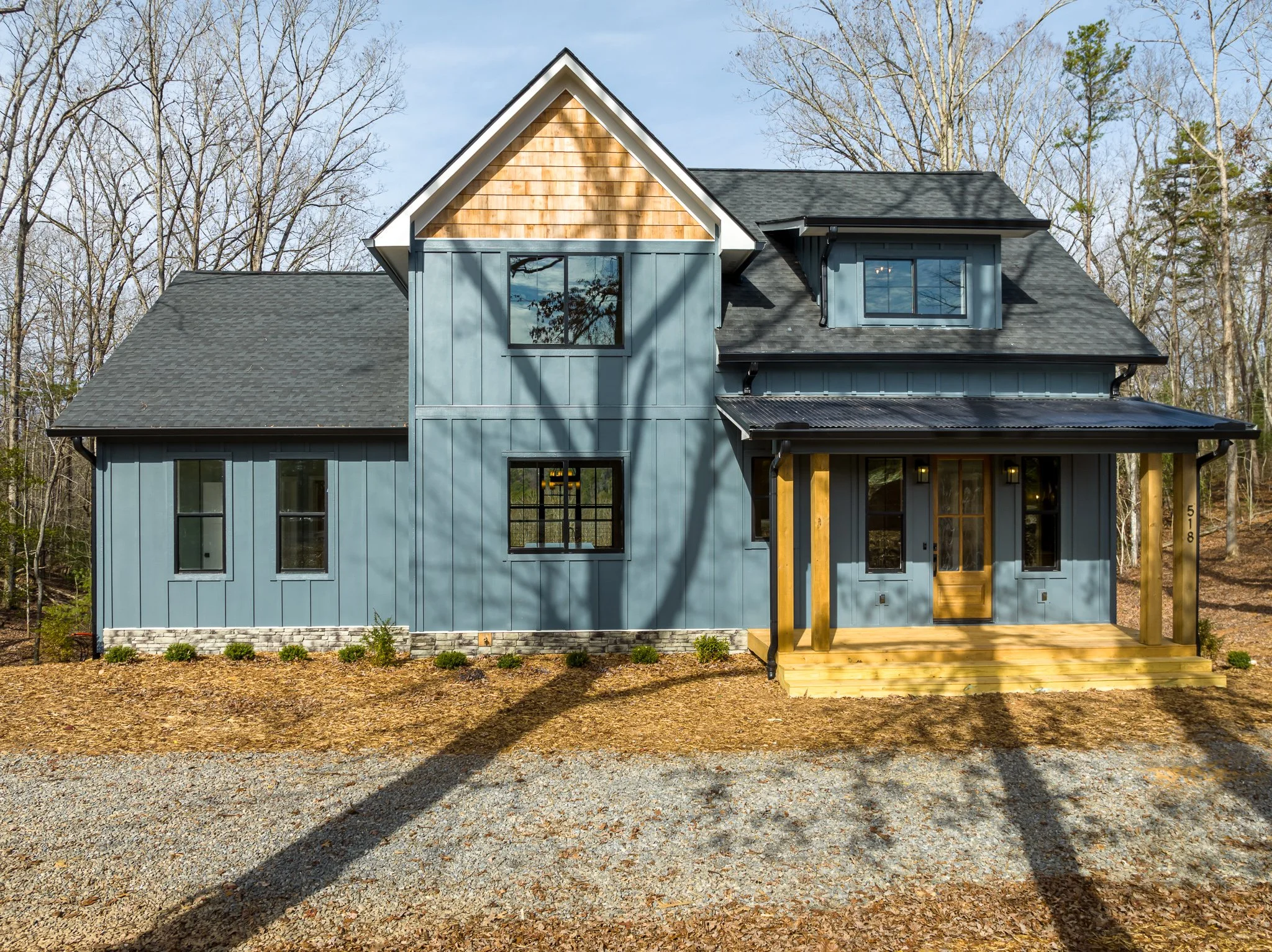 This modern mountain home in Ellijay Georgia has a view of the North ...