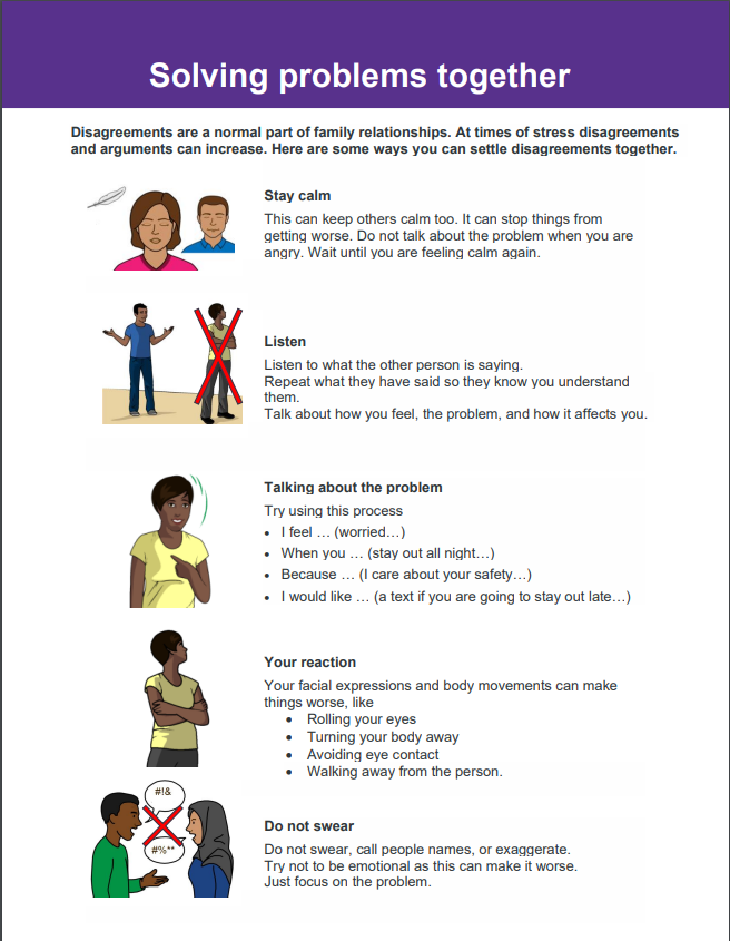 Solving problems together (managing conflict) — Plain language ...