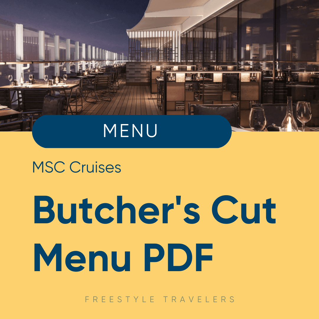 Updated NEW - MSC Cruises Full Menu PDFs with Prices & Info — Freestyle ...