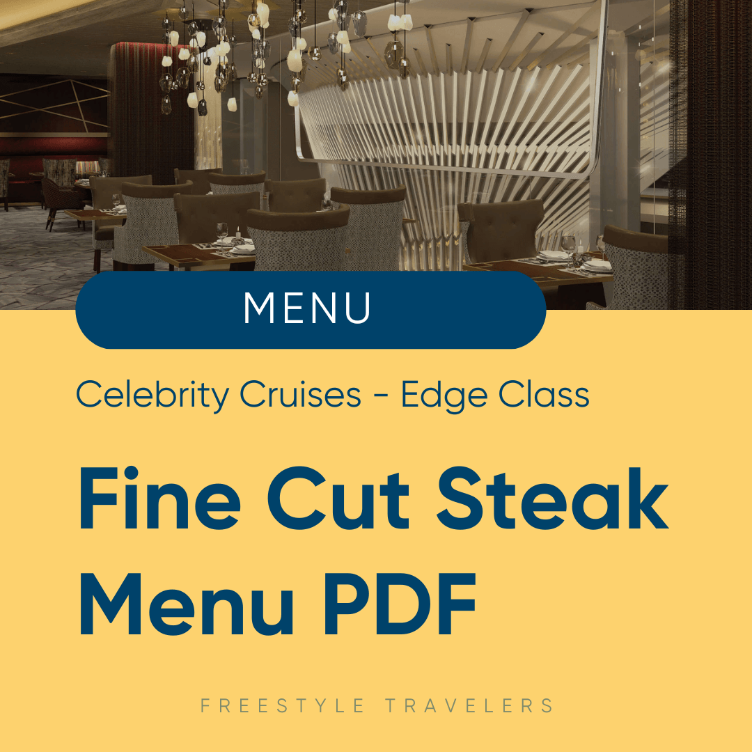 Updated - Celebrity Cruise Full Menu PDFs with Prices & Info ...