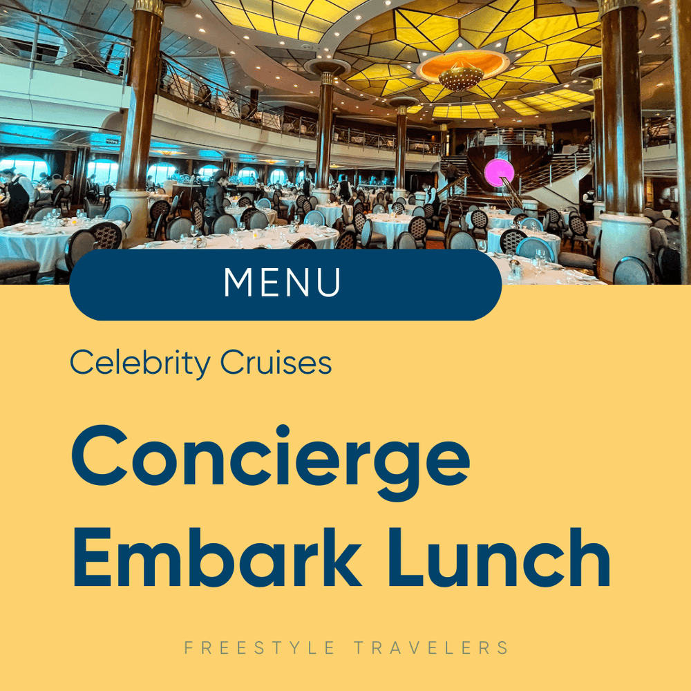 Celebrity Reflection Main Dining Room Menu