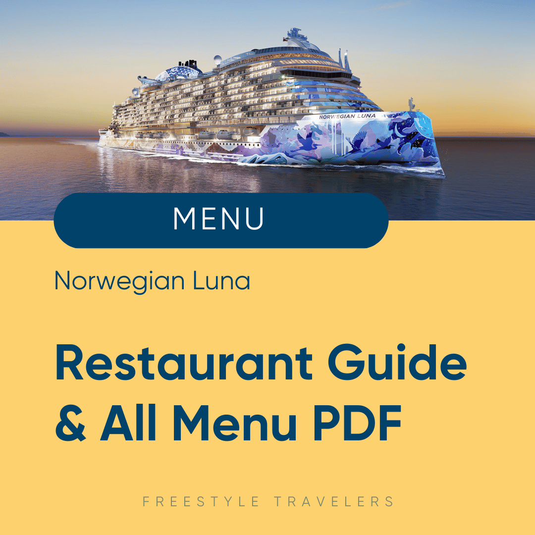 Updated NEW - Norwegian Prima Class Menus with Full PDF's & Prices — Freestyle Travelers