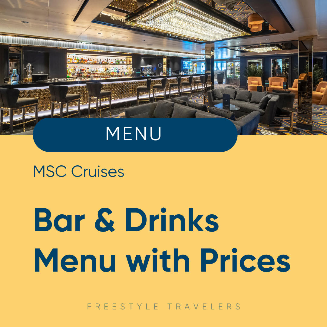 Updated NEW - MSC Cruises Full Menu PDFs with Prices & Info — Freestyle Travelers