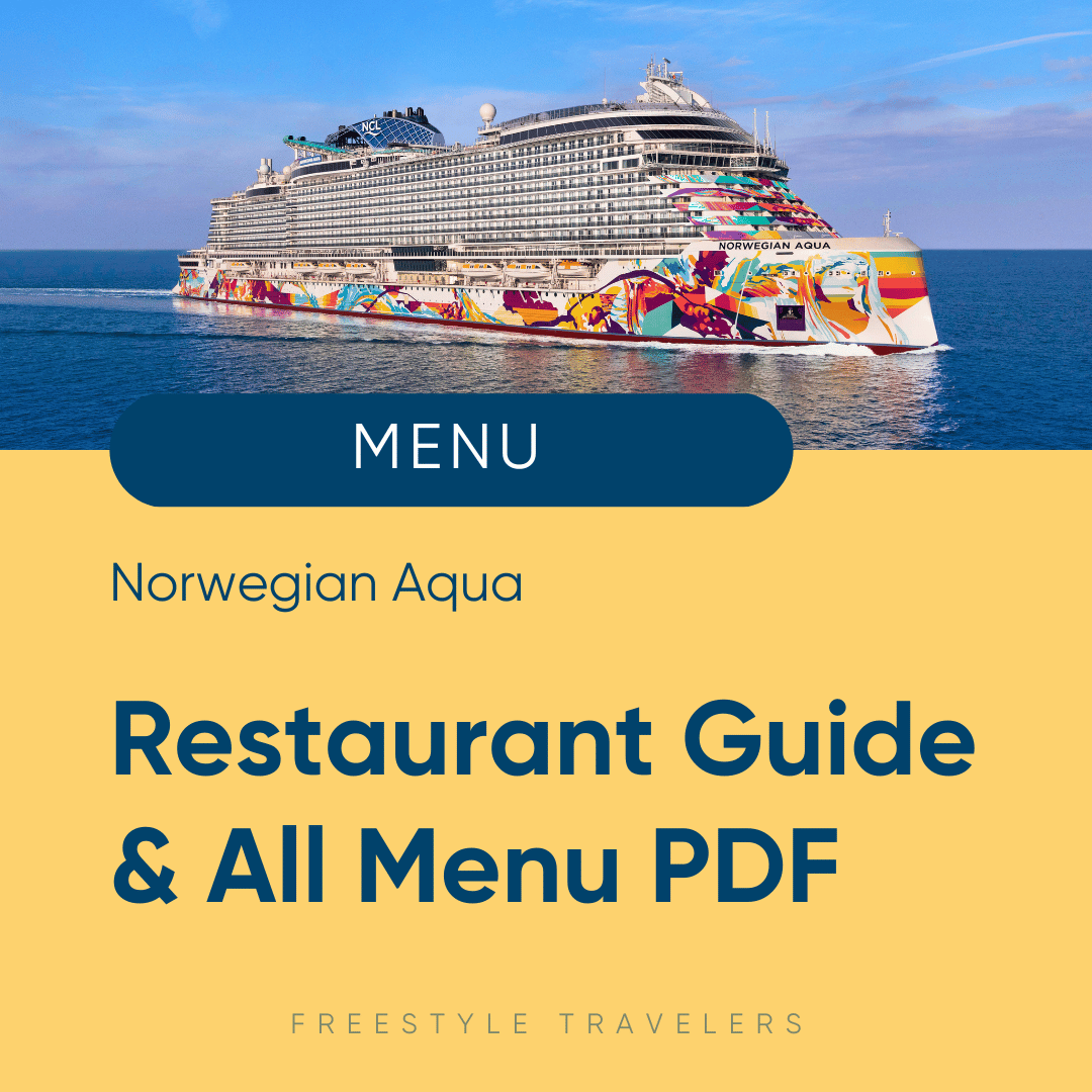 Updated NEW - Norwegian Prima Class Menus with Full PDF's & Prices — Freestyle Travelers