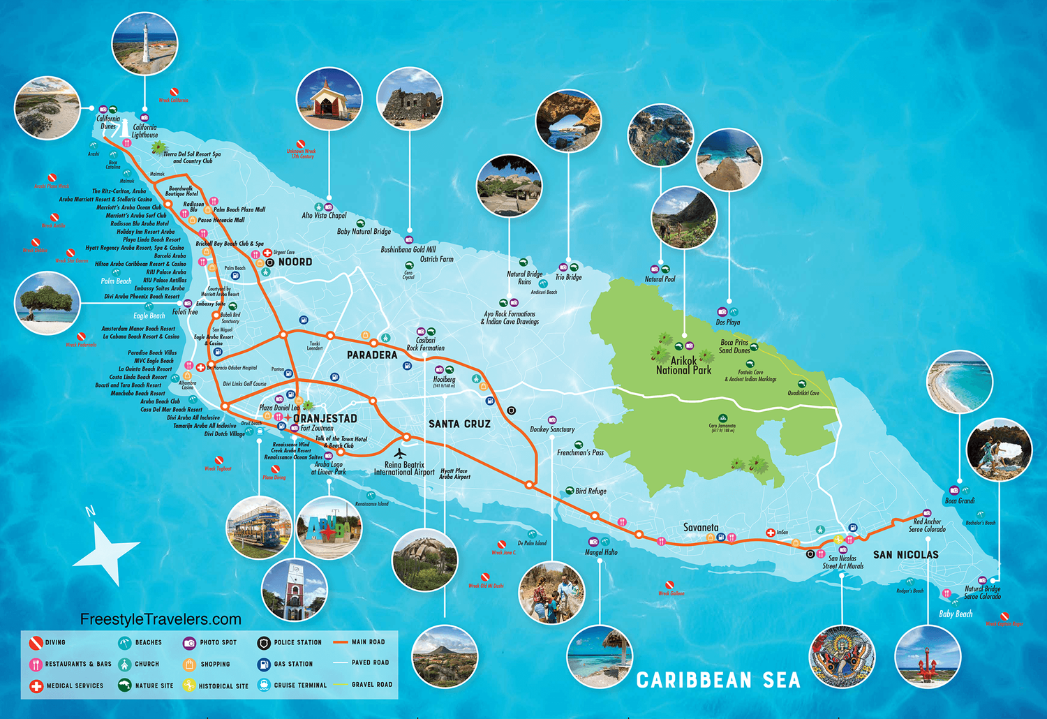 Oranjestad, Aruba Cruise Port Guide & Information - Maps, Taxi Rates ...