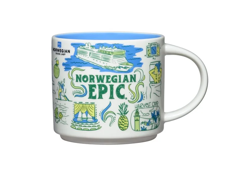 First Look Norwegian Cruise Line Starbucks Mugs Design by Ship ...