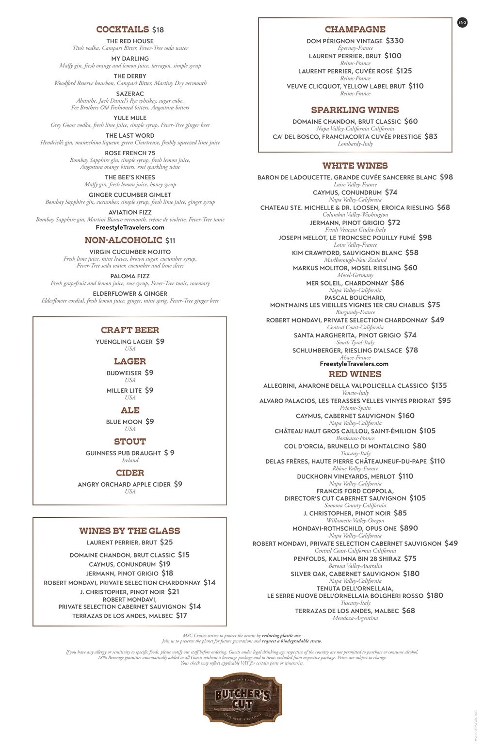 Butcher’s Cut Steakhouse on MSC Cruises: Specialty Restaurant Guide ...