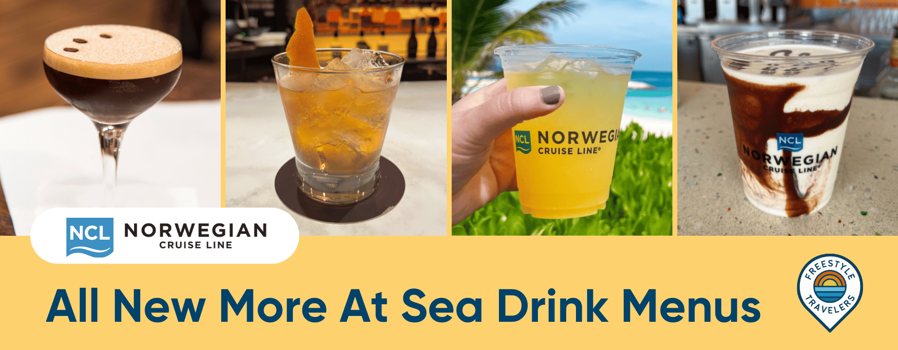 2025 Norwegian Cruise Line New More at Sea Drinks Menu - Updated PDF ...
