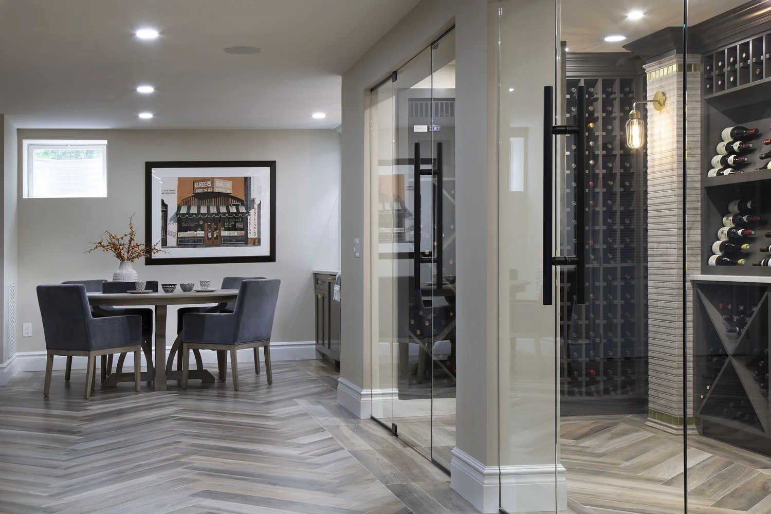 Upscale Basement Retreat in Saddle River — Jennifer Pacca Interior ...