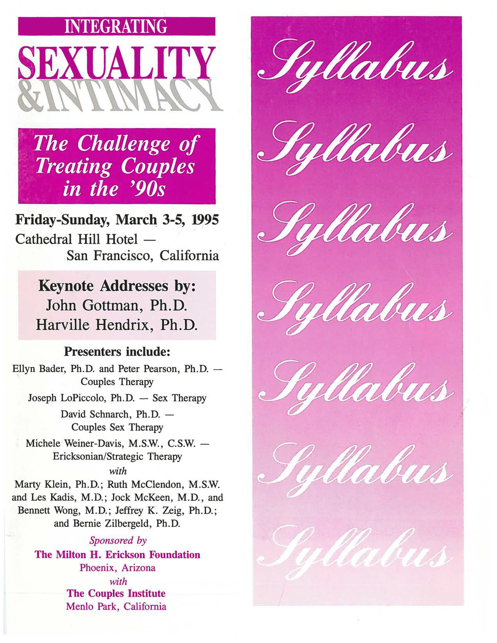 The Couples Conference: 30 Years of Shaping Couples Therapy — The ...