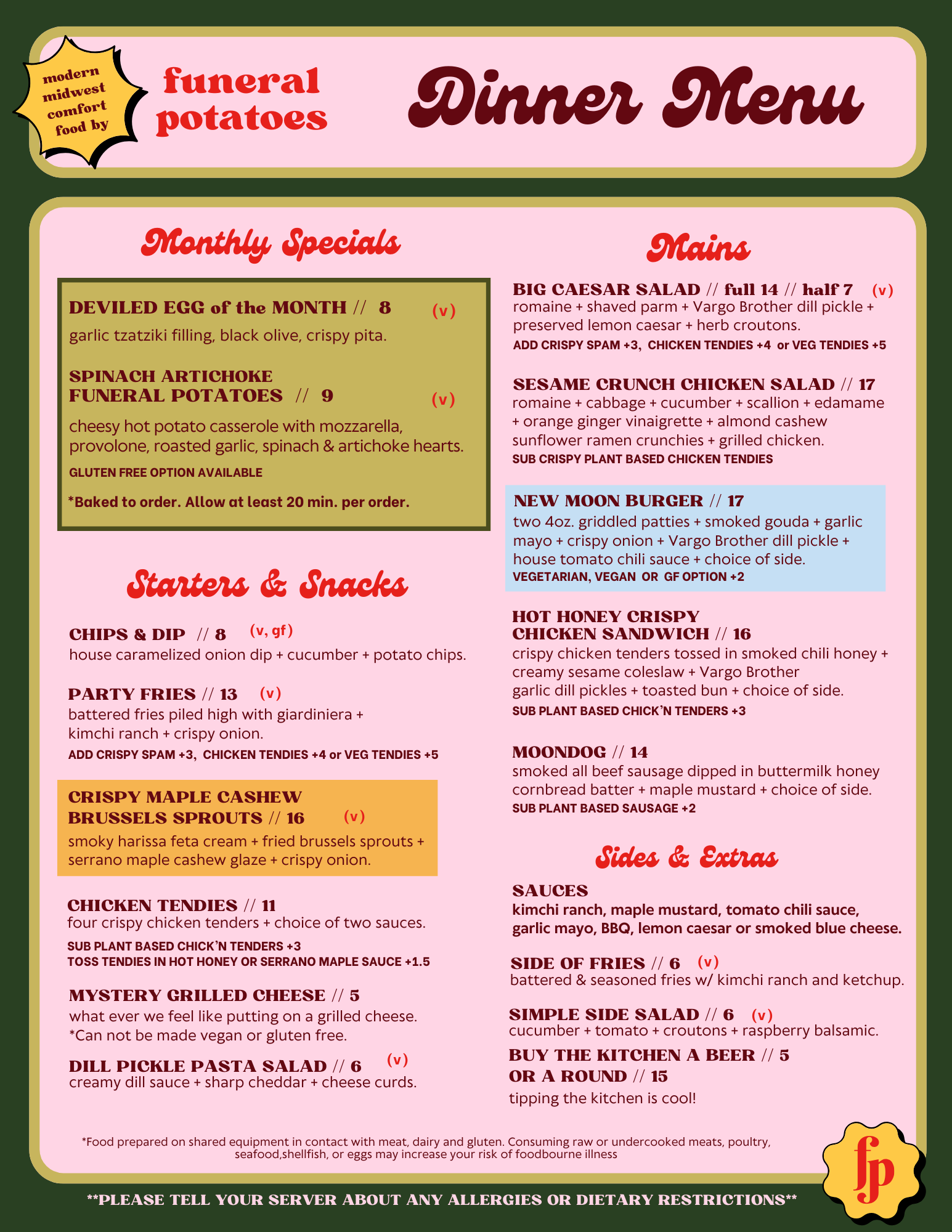 Moonflower Food Menu — Moonflower