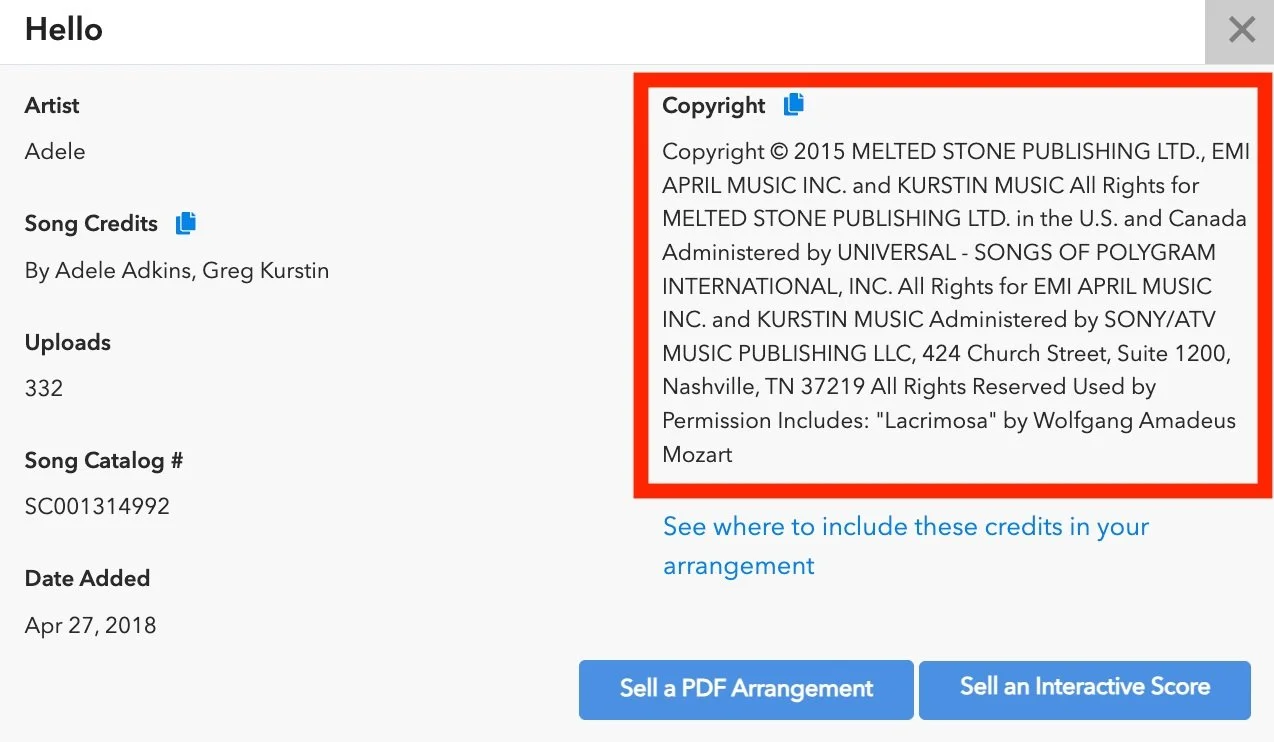 Common questions about copyrighted arrangements — ArrangeMe Blog