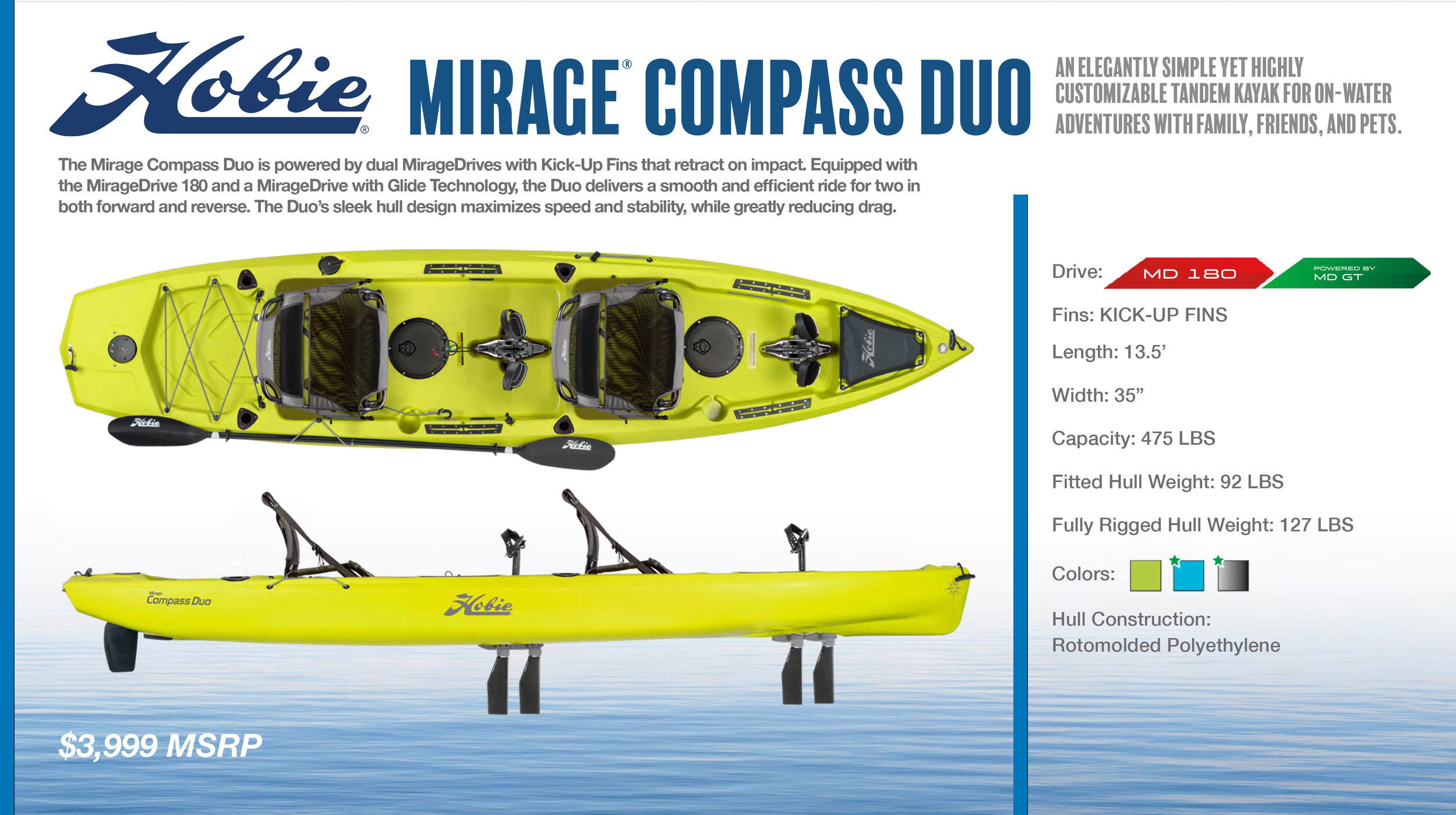 NEW 2024 Hobie Oasis Tandem Kayak — Sail and Kayak Shop