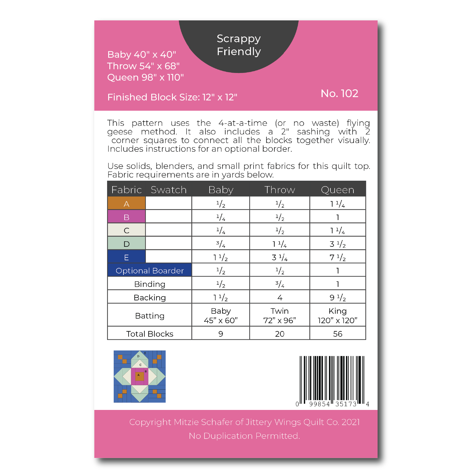 All the Good Quilt Pattern Printed — Jittery Wings Quilt Co.