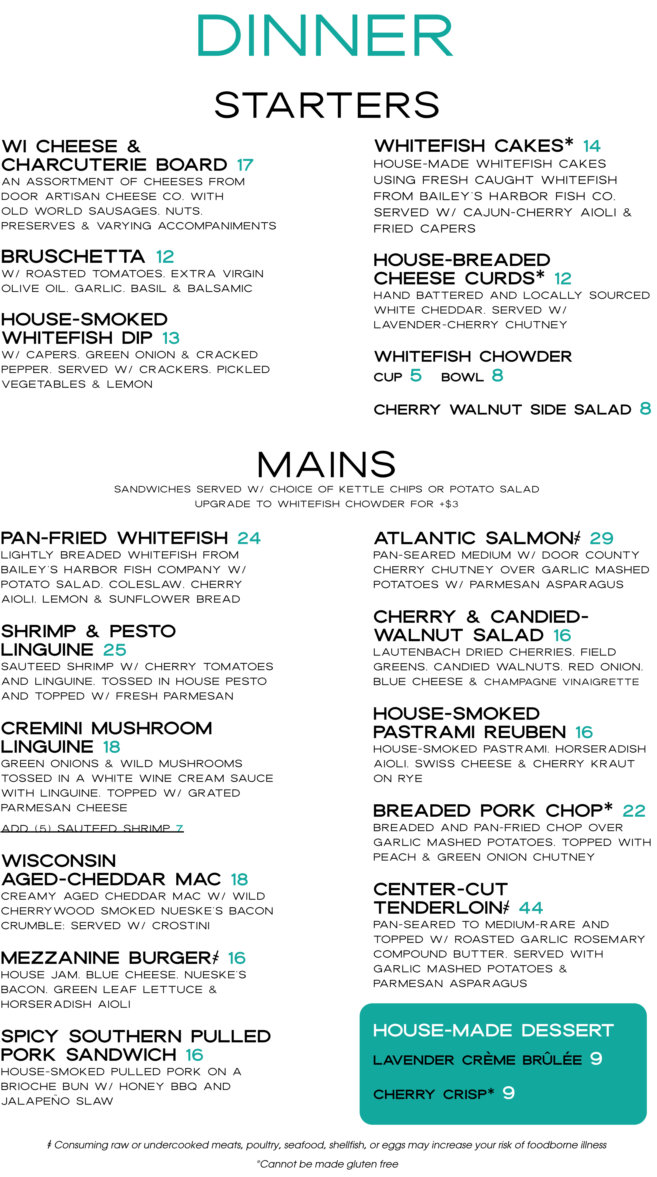 Dinner — Mezzanine