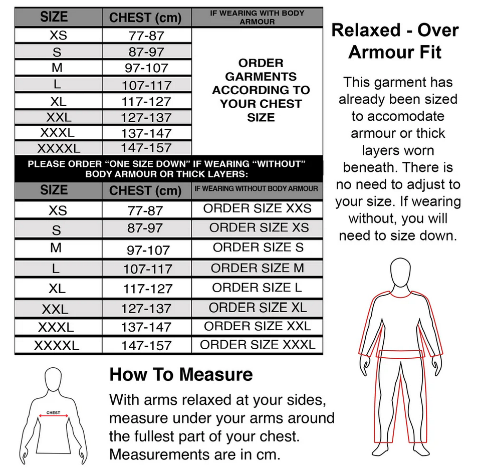 Size Chart | Find Your Fit Now — Tiger Stripe Products