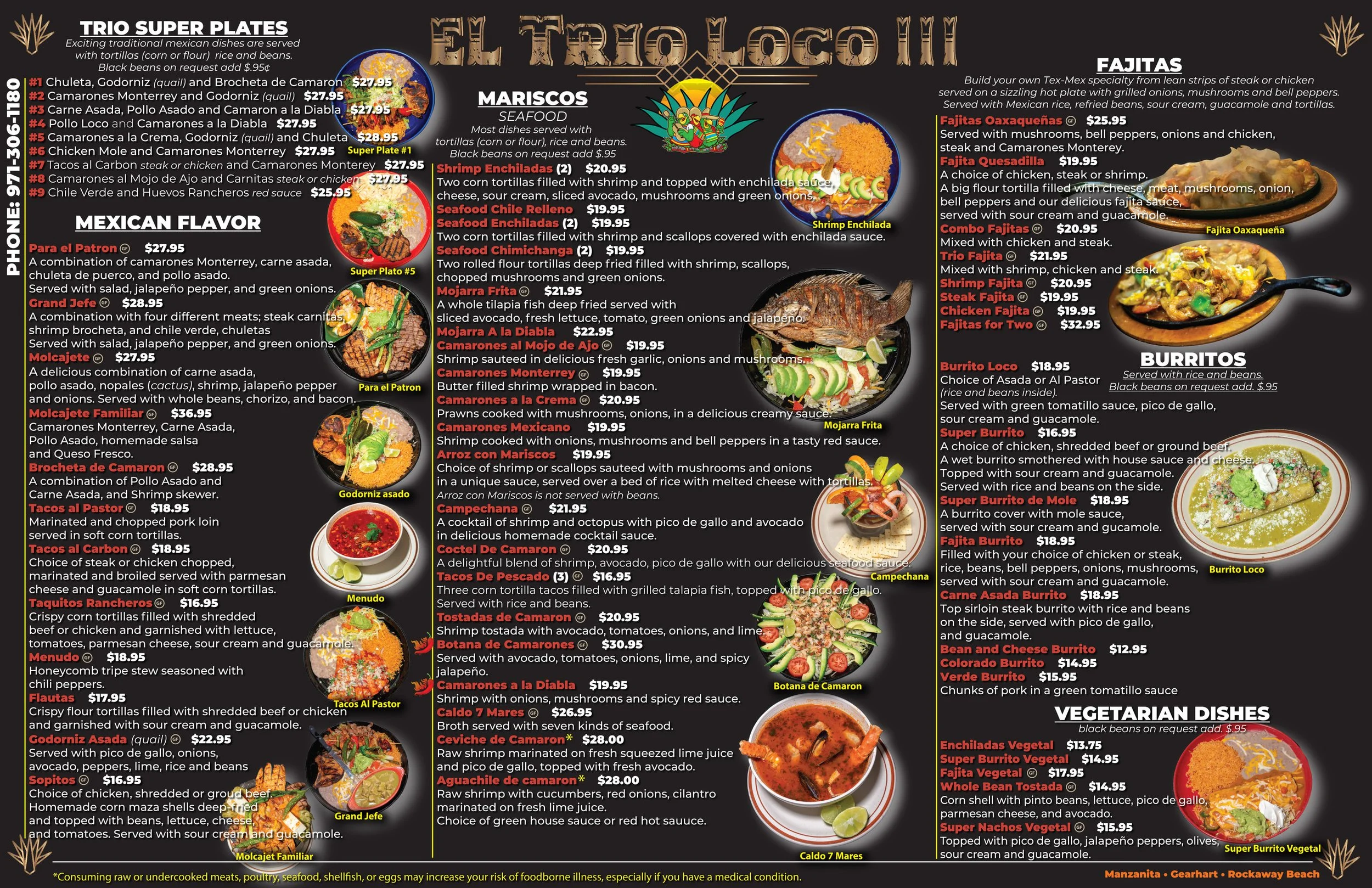 FOOD MENU — El TRIO LOCO III