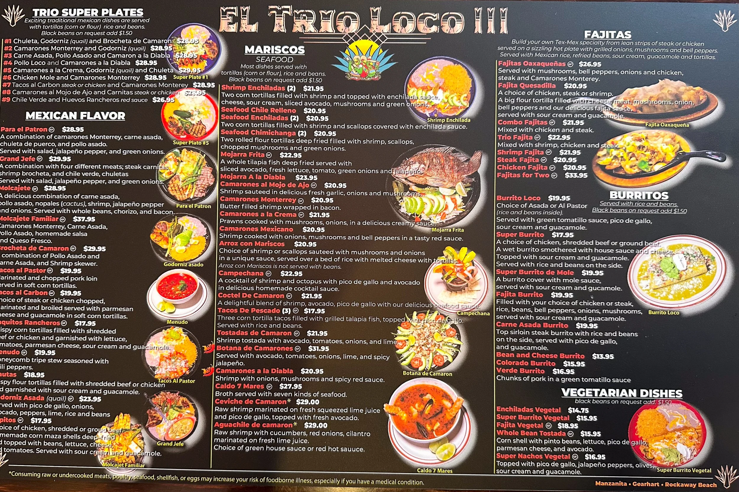 FOOD MENU — El TRIO LOCO III