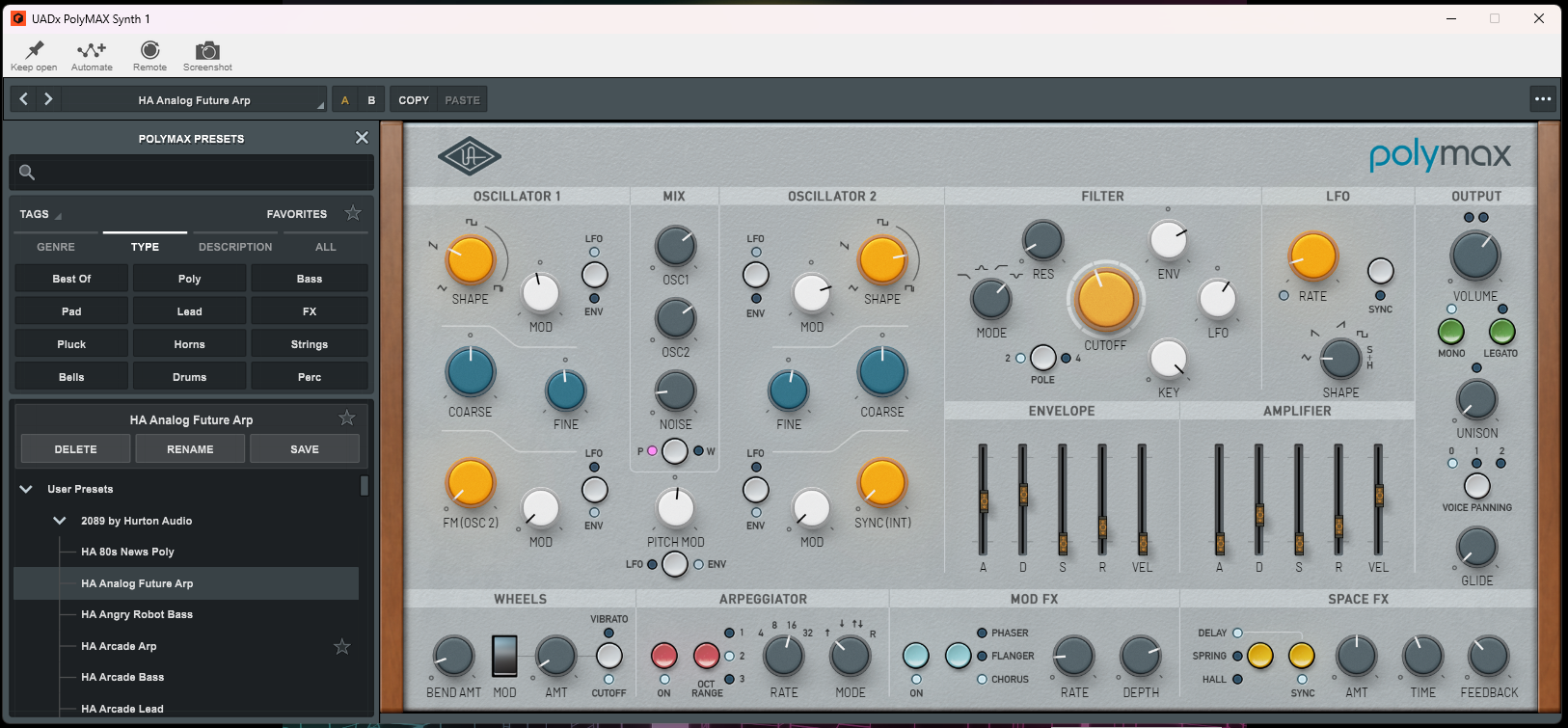 2089 For PolyMAX (Universal Audio) — HURTON AUDIO
