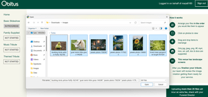 Uploading Media for Your Obitus Tribute — Obitus
