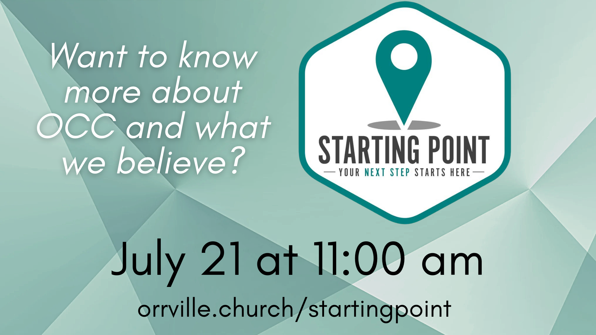Starting Point — Orrville Christian Church