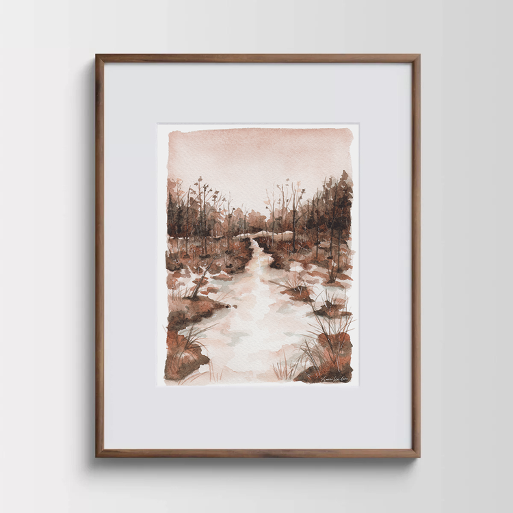 Rooted #5 | Watercolor Salt Marsh Painting | Hamilton, MA| Fine Art ...