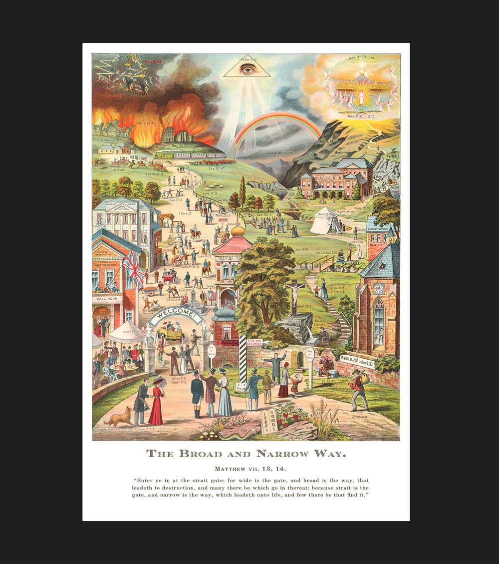 The Pilgrim's Progress Map print — A Pilgrim's Coffer Theology