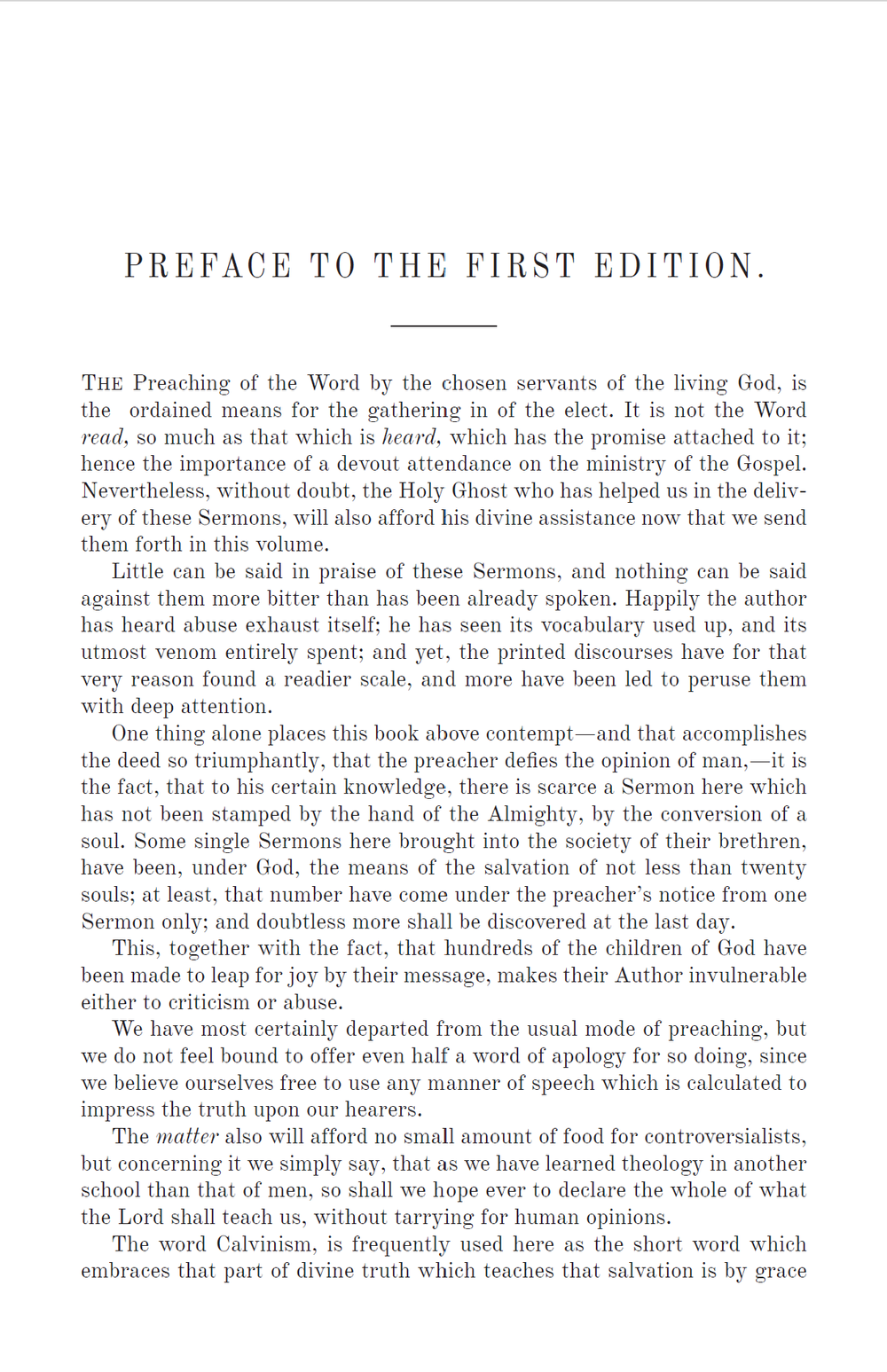 C.H Spurgeon Sermons — A Pilgrim's Coffer Theology