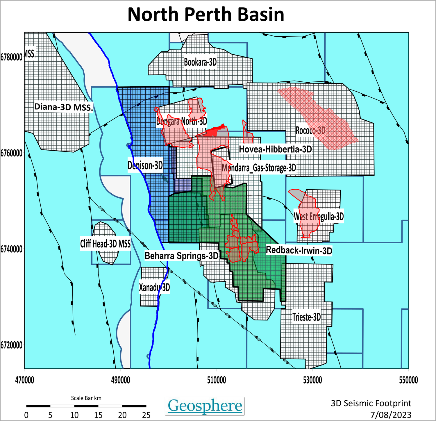North Perth Basin - Complete digital petroleum well information — Geosphere