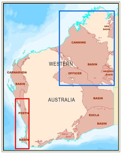 Geosphere Perth Basin & Canning Basin - digital petroleum well information