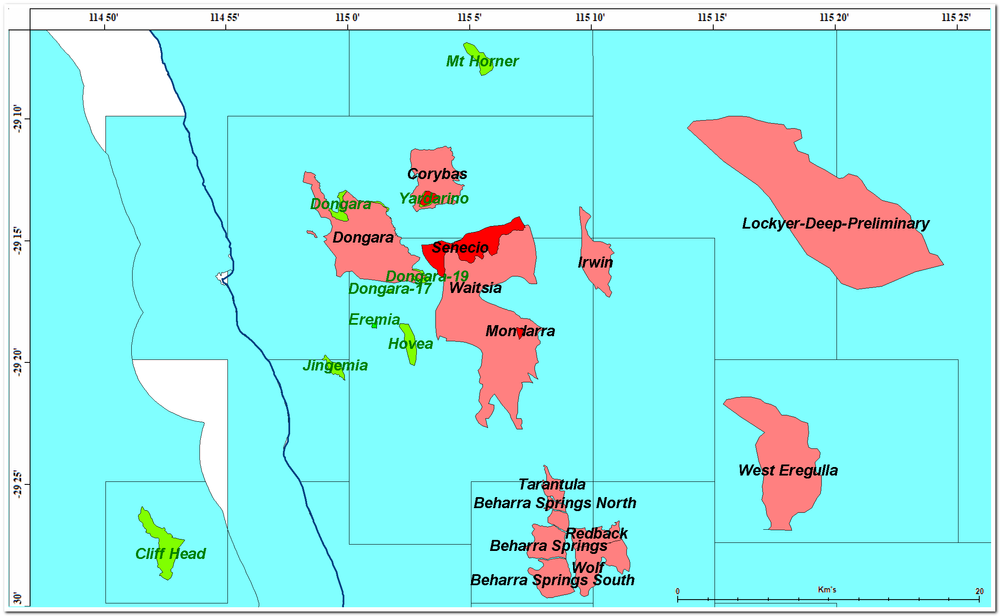 Perth Basin Dongara Field gas & oil fields — Geosphere