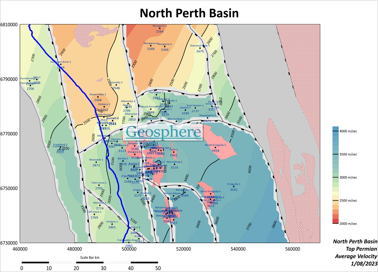 North Perth Basin - Complete digital petroleum well information — Geosphere