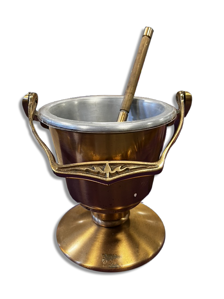 Holy Water Pot with Sprinkler | 417 — Liturgical Exchange