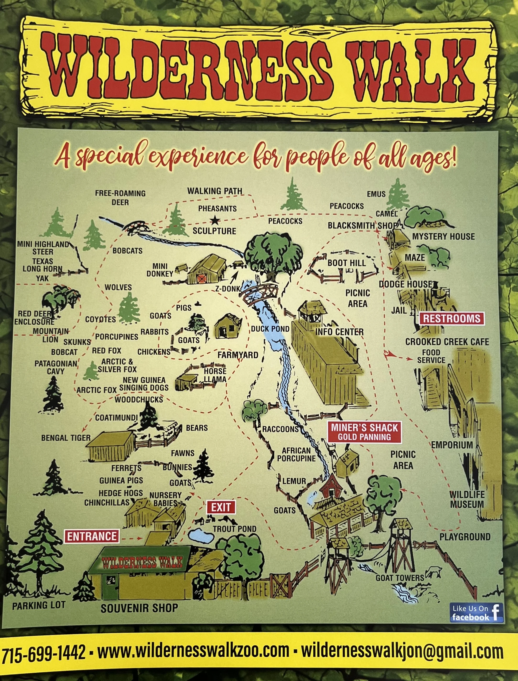 Admission & Hours — Wilderness Walk Zoo