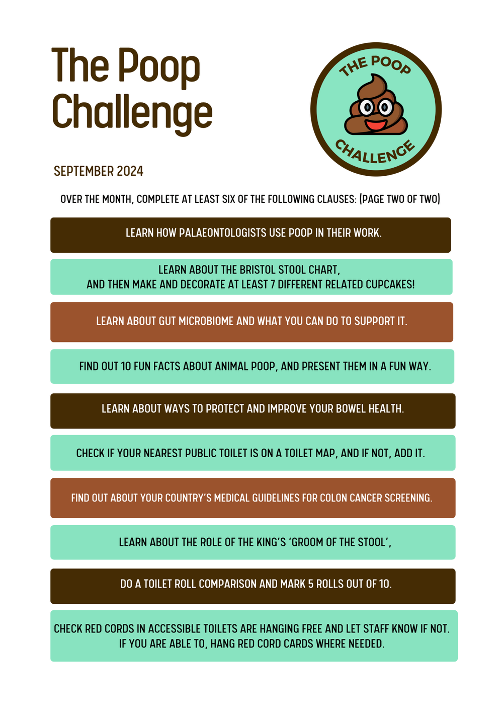 The Poop Challenge - September Challenge — Rebel Badge Store