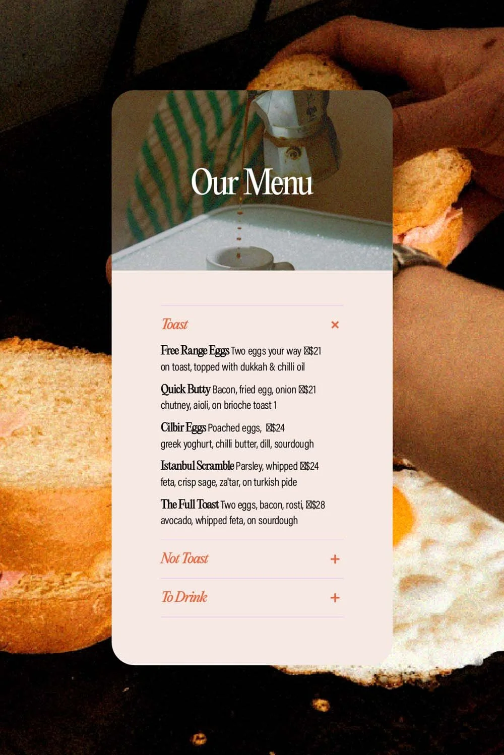 Tea & Toast Café Brand Design — Rule Design