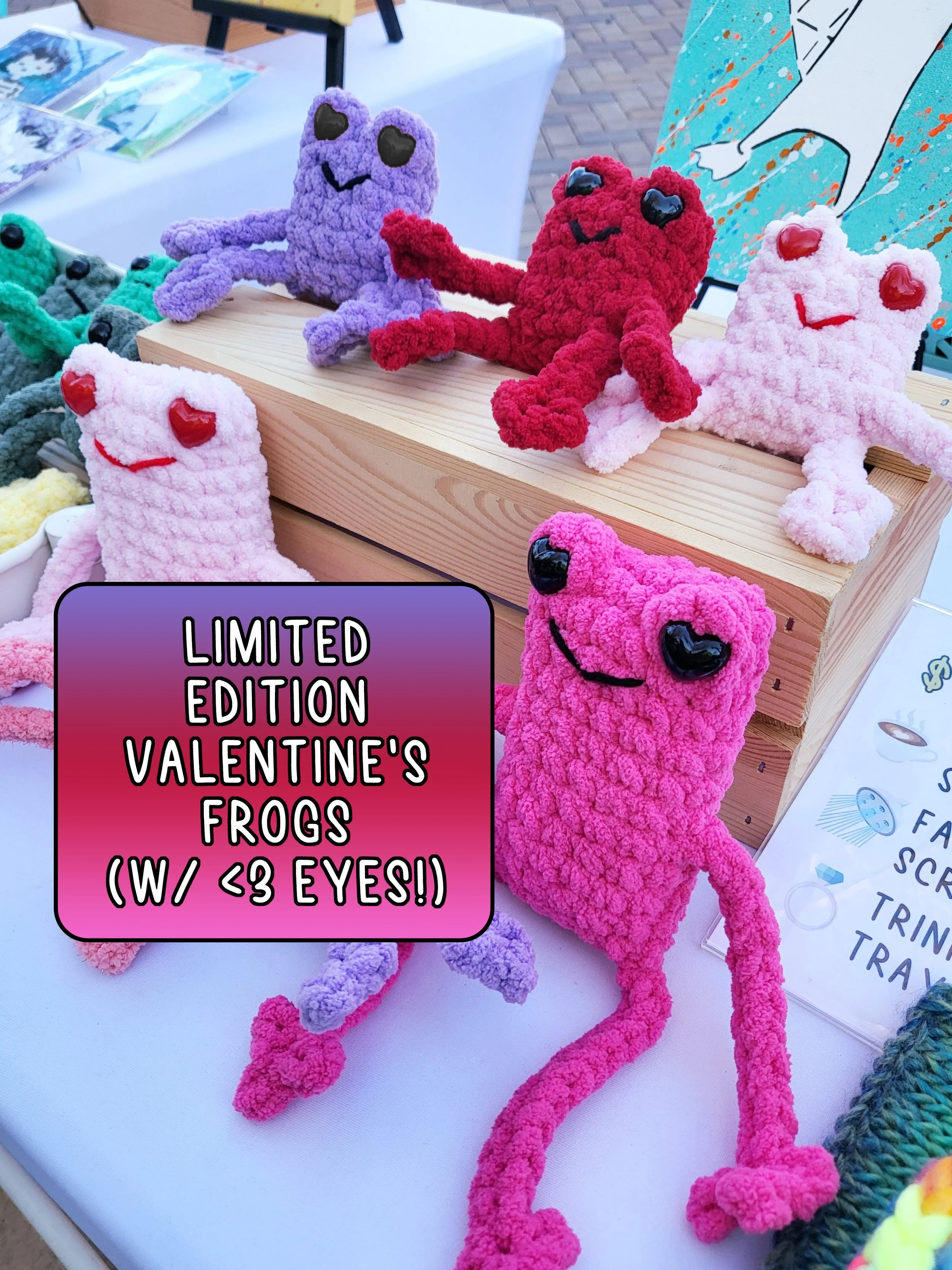Valentine's Leggy Frogs | Crochet Amigurumi Plushie Toy — Schiller Crafts