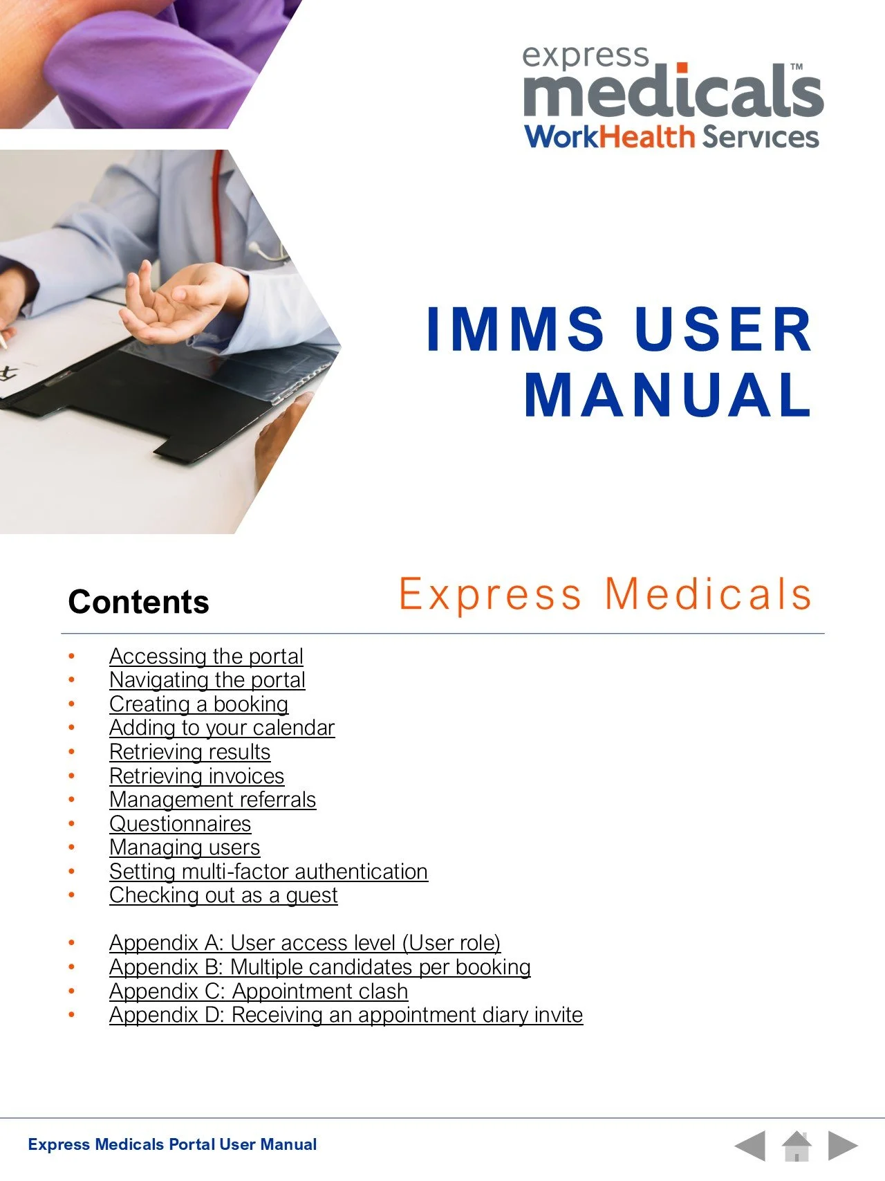 IMMS User Guide — Express Medicals