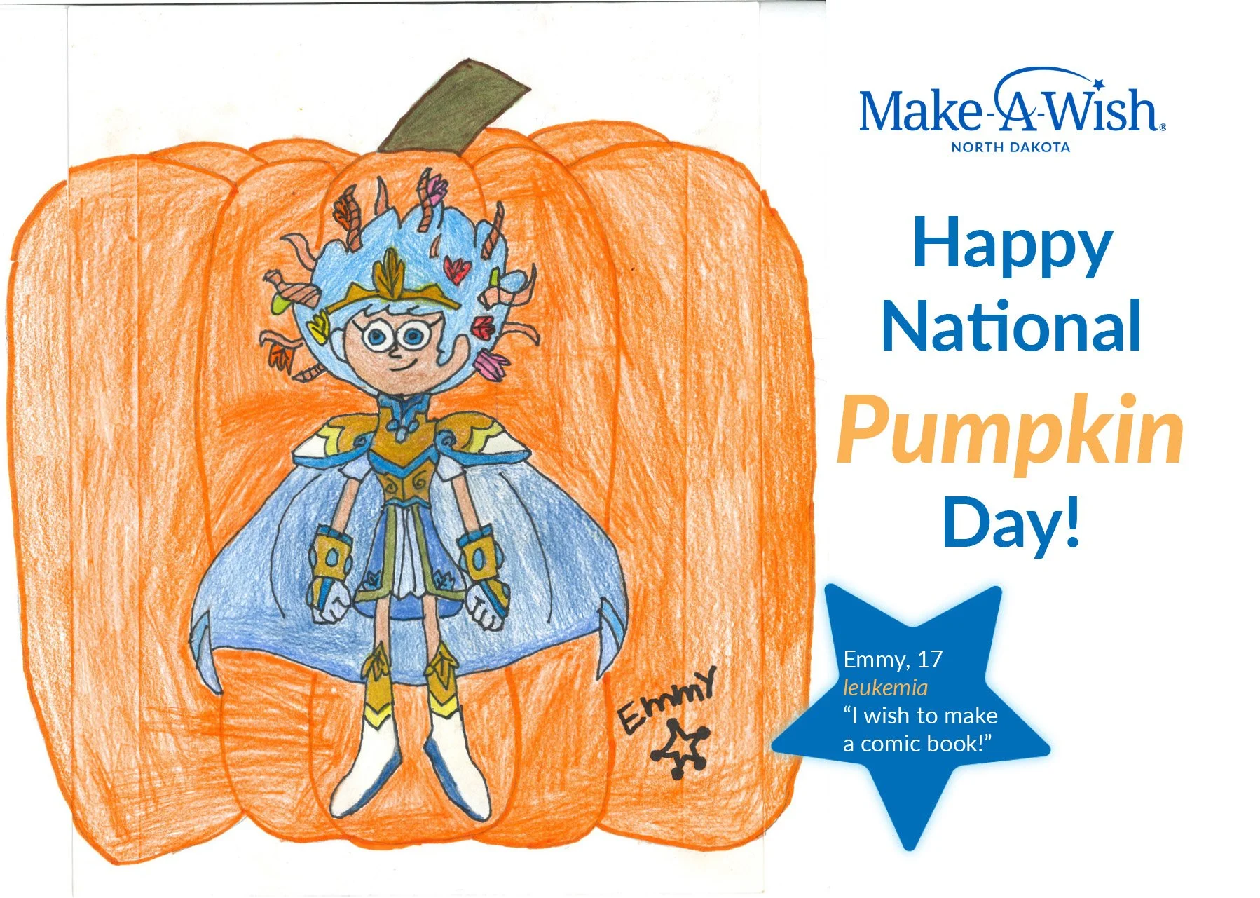 North Dakota Make-A-Wish Child Draws A Happy Picture In Celebration Of ...