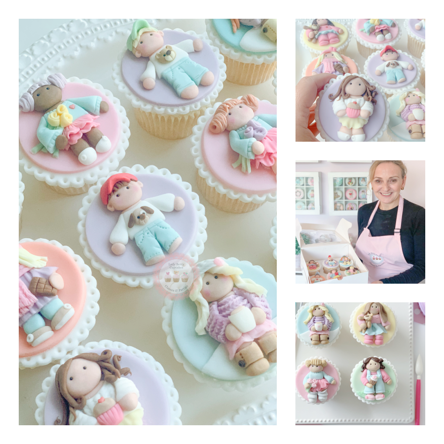 Fondant people Cupcake Decorating Class | Lady Berry Cupcakes