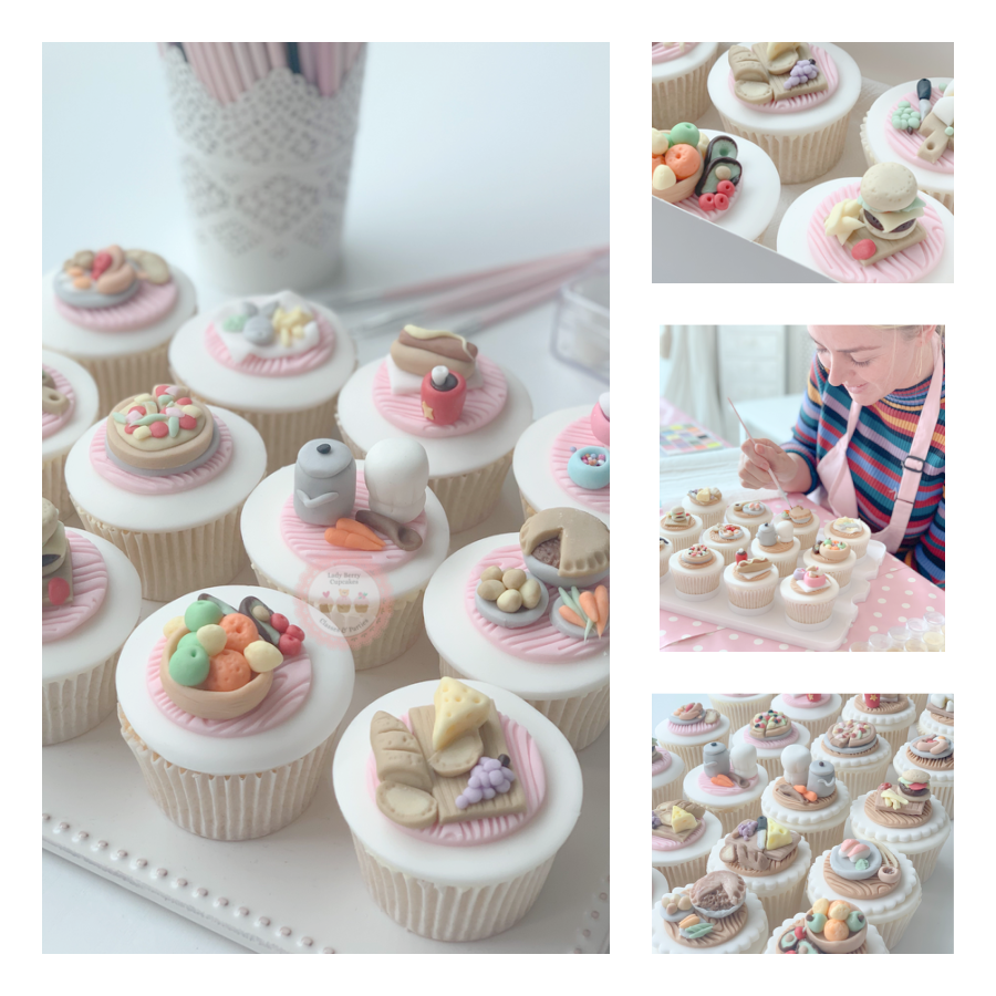 Fondant miniature food Cupcake Decorating Class | Lady Berry Cupcakes