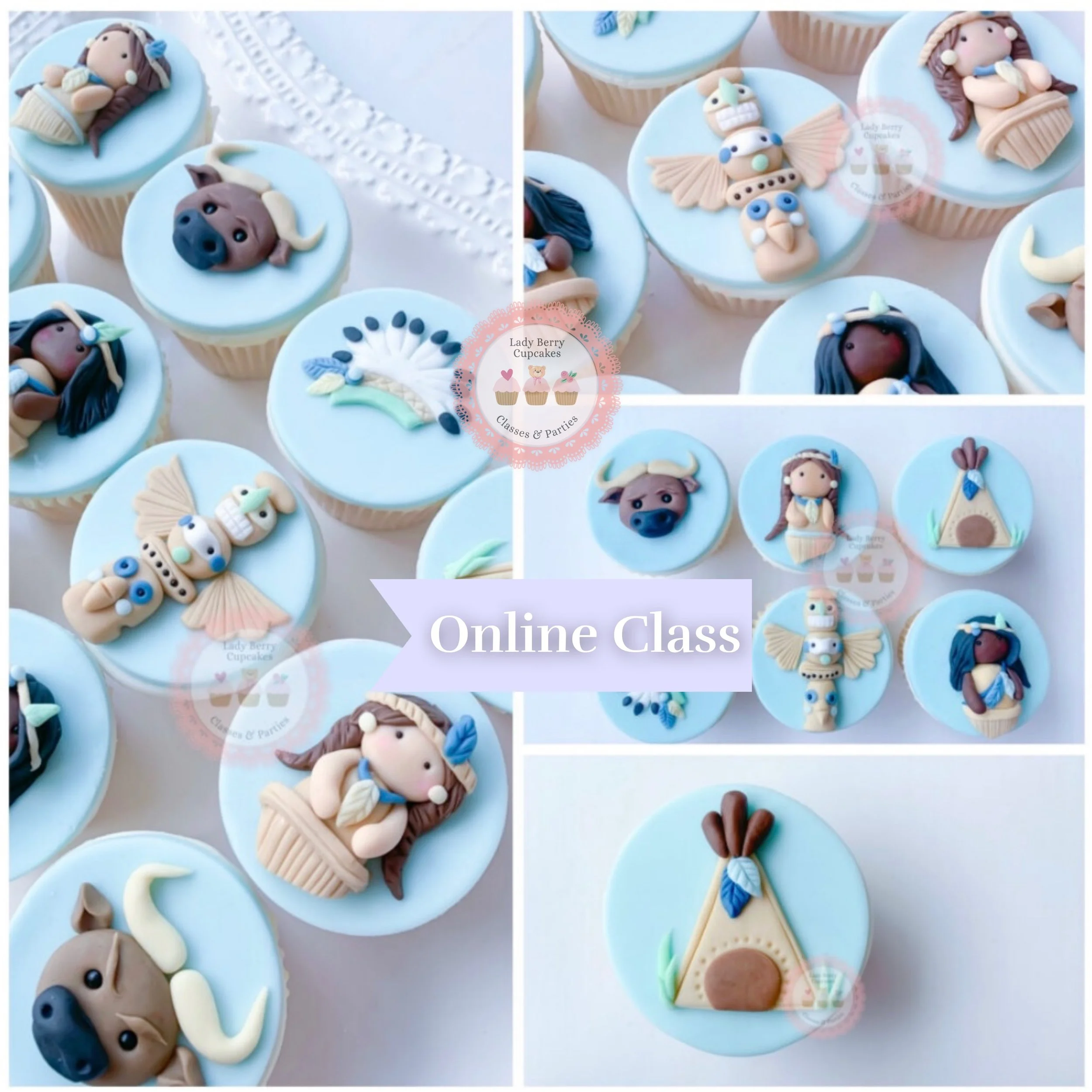 Tribal Native American Cupcake Decorating Class – Themed Fondant ...